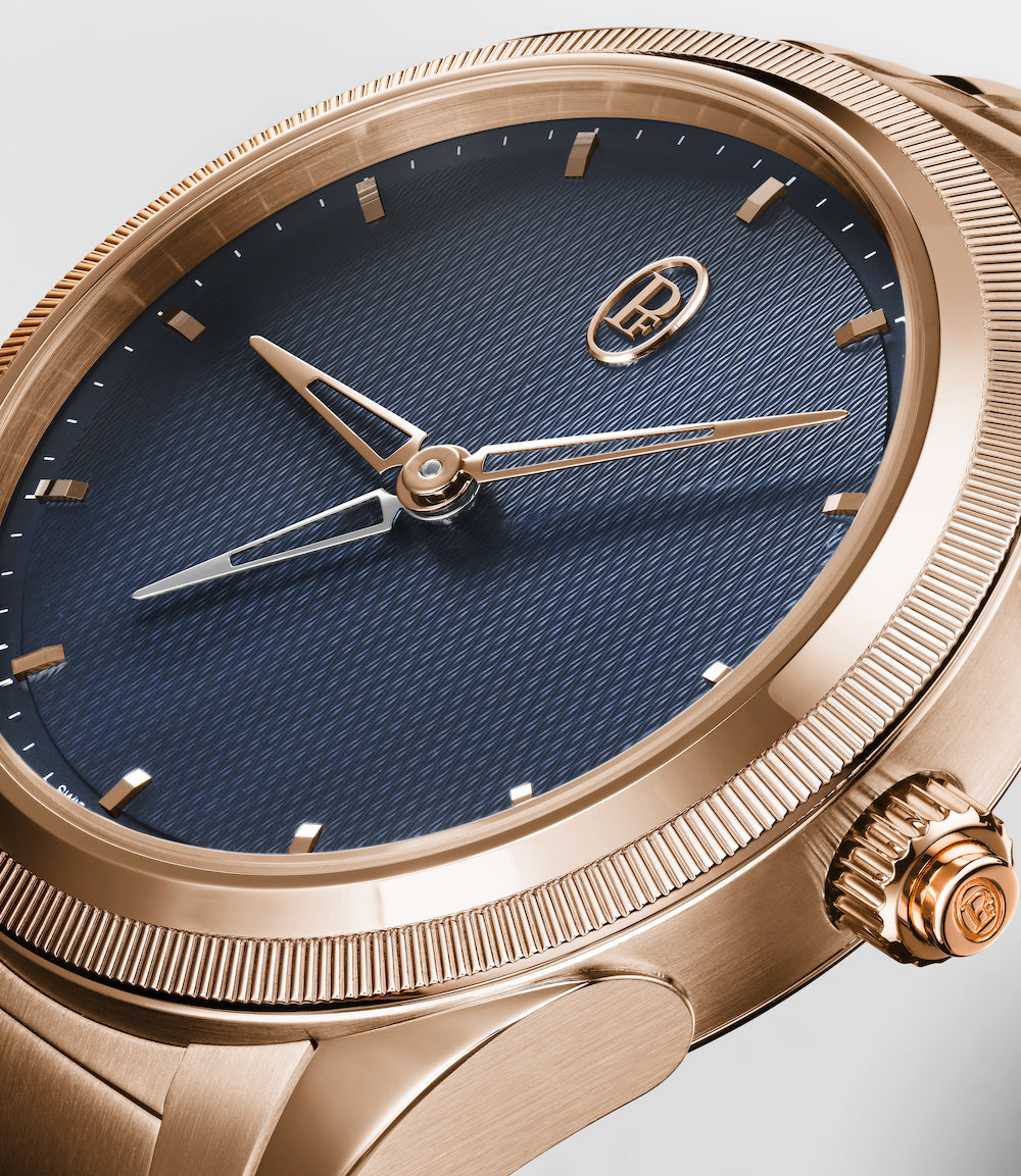 Parmigiani Fleurier Tonda PF GMT Rattrapante Gold Milano Blue Watch ...