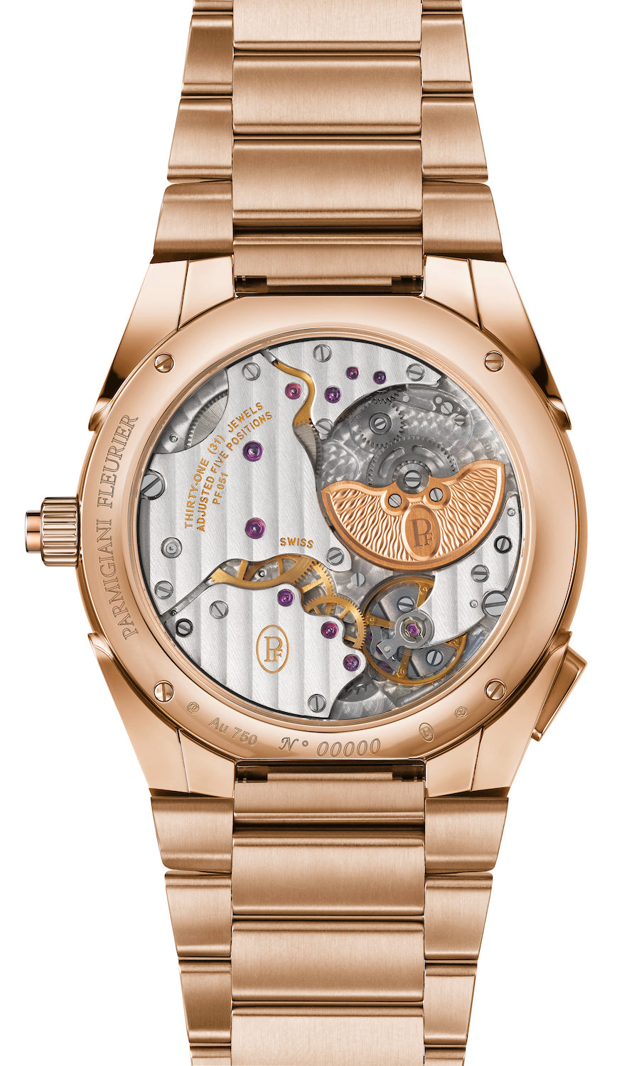 Parmigiani Fleurier Tonda PF GMT Rattrapante Gold Milano Blue Watch ...