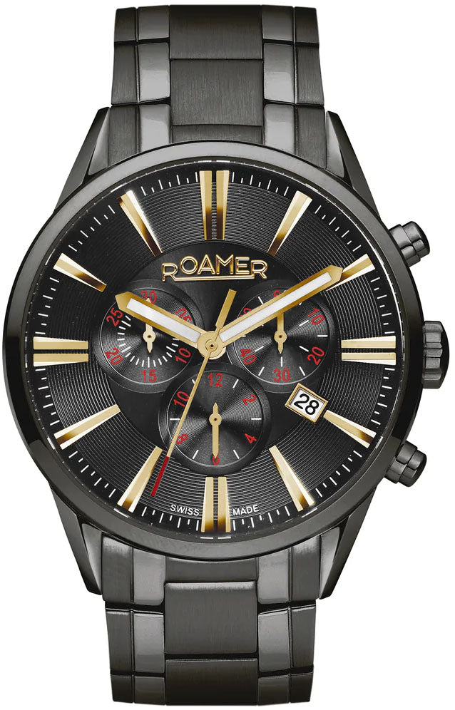 Roamer Superior Chrono Black Watch 508837 45 85 50 Watch | Jura Watches
