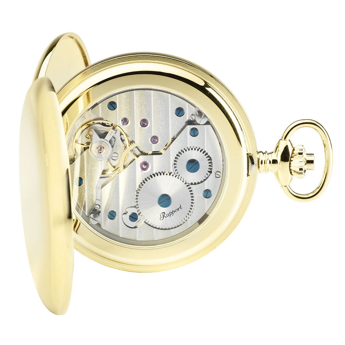 Rapport Pocket Watch Mechanical Double Hunter Gold Plated PW10 Watch ...