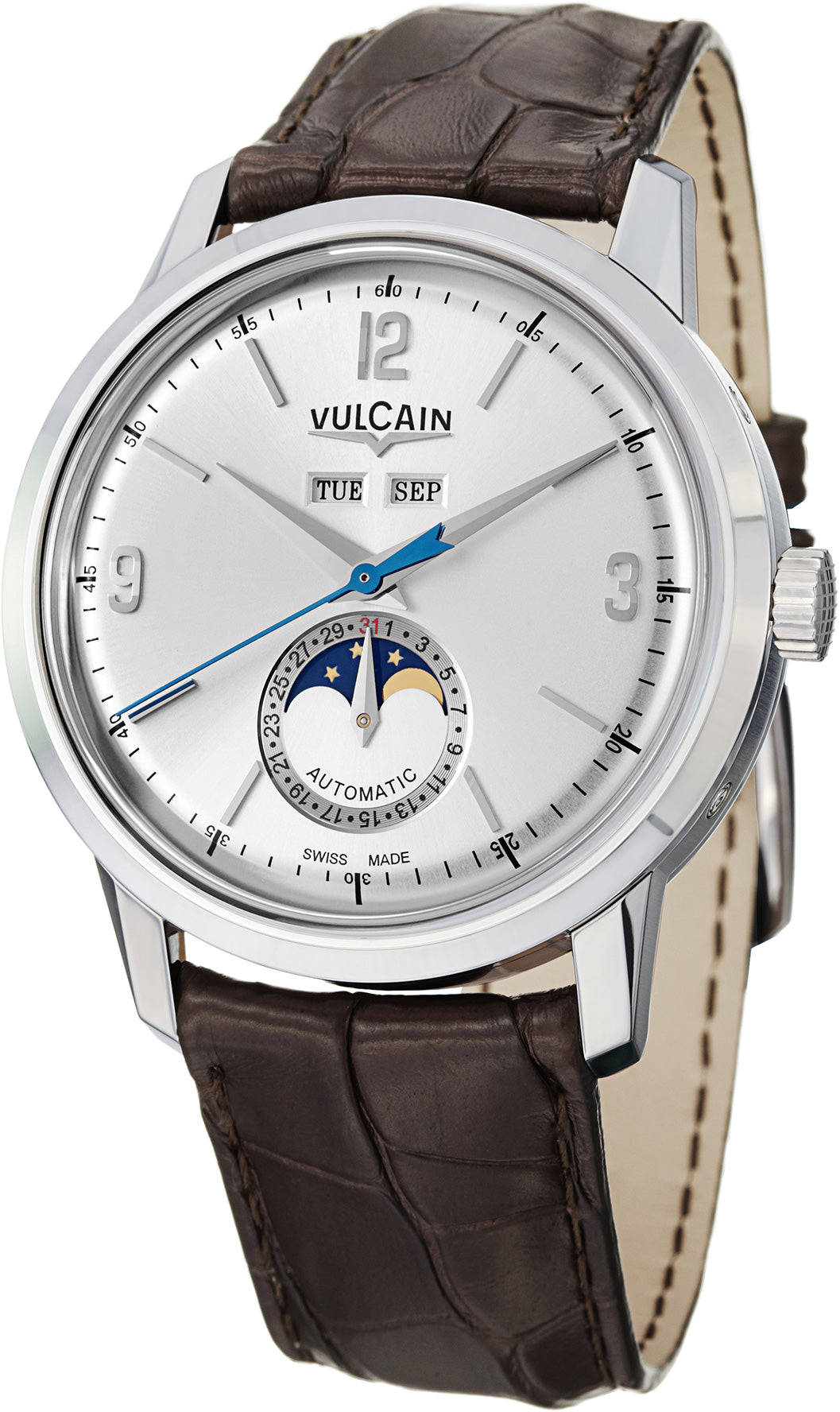 Vulcain Watch 50s Presidents Moonphase Steel silver 580158.327L Watch ...
