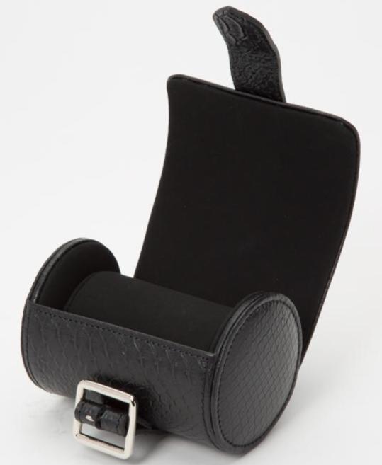 WOLF Watch Roll Exotic Single Black D 462720 Accessories | Jura Watches