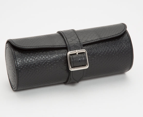 Wolf Watch Roll Exotic Triple Black D 462820 Accessories | Jura Watches